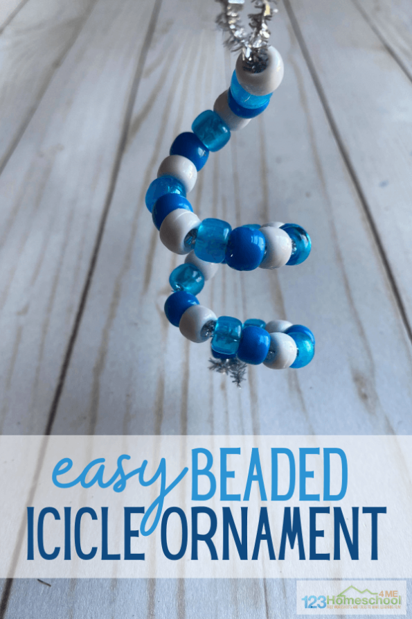 ️️ Beaded DIY Icicle Ornament Craft for Kids
