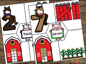 🚜 Farm Count to 10 Free Printable Puzzles