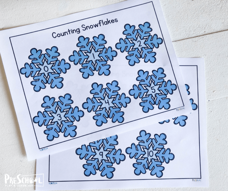 Counting Snowflakes - Printable Winter Math Activities