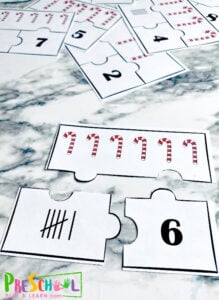 🎄 FREE Printable Candy Cane Number Sense Math Puzzles