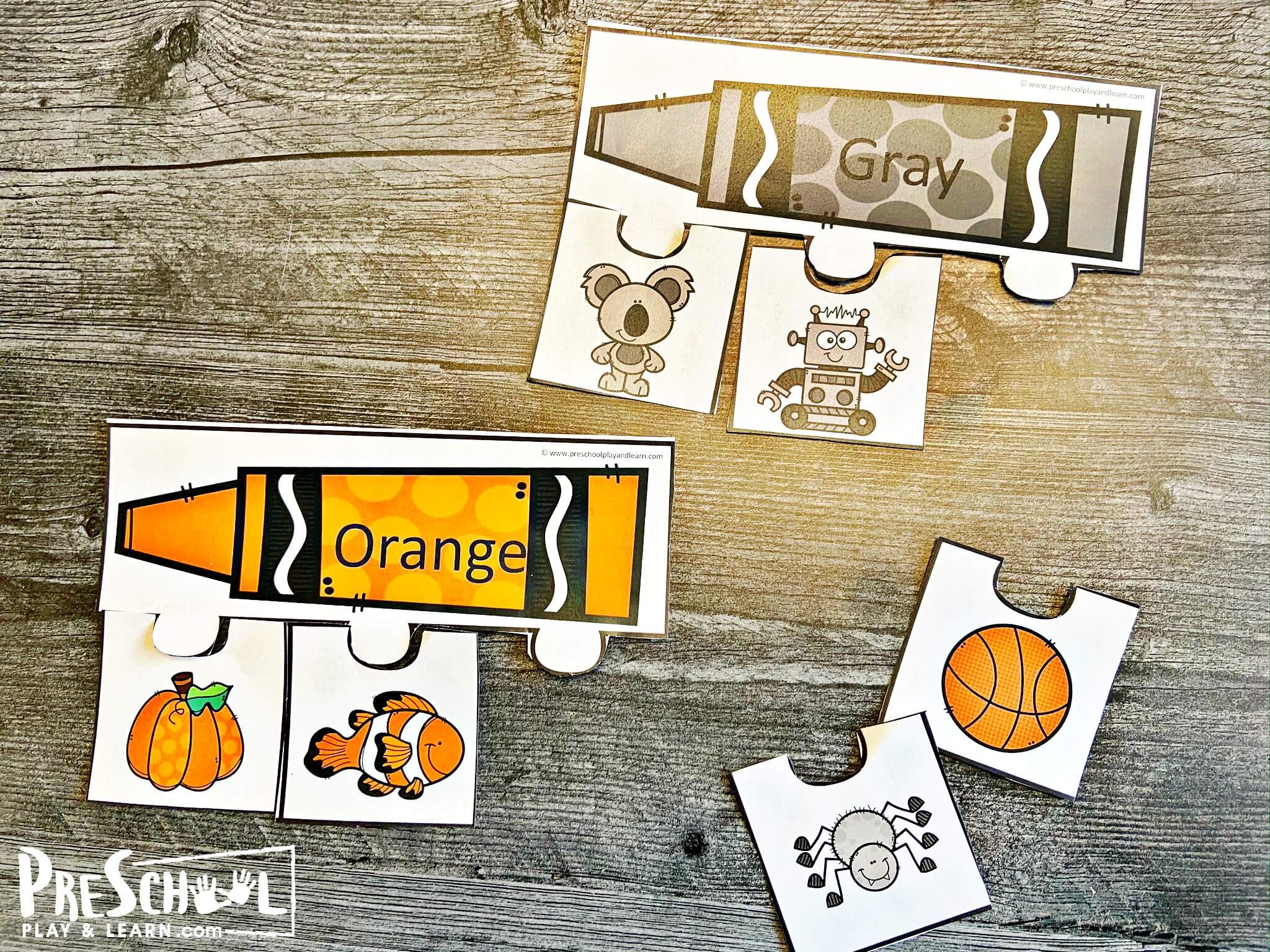 FREE Printable Color Puzzles - Fun Color Activity for Preschoolers