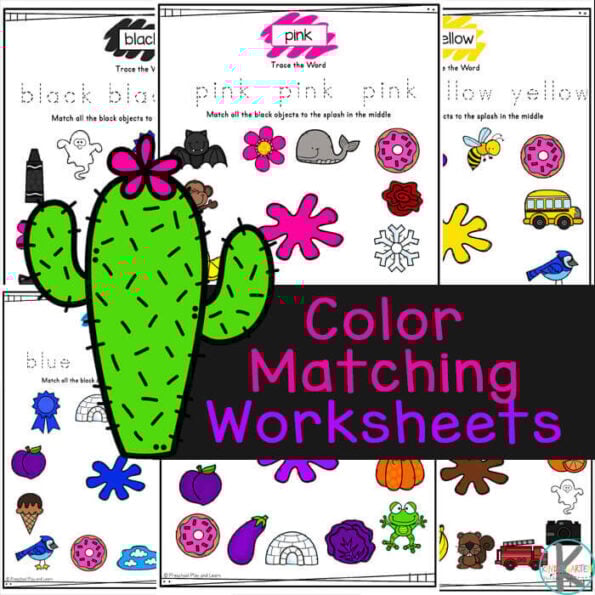 FREE Printable Colour Matching Worksheets