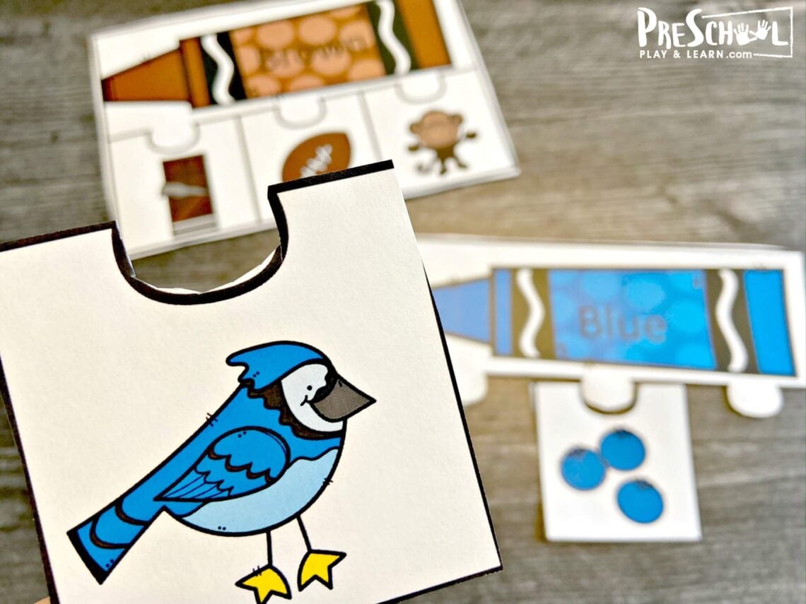 FREE Printable Color Puzzles - Fun Color Activity for Preschoolers