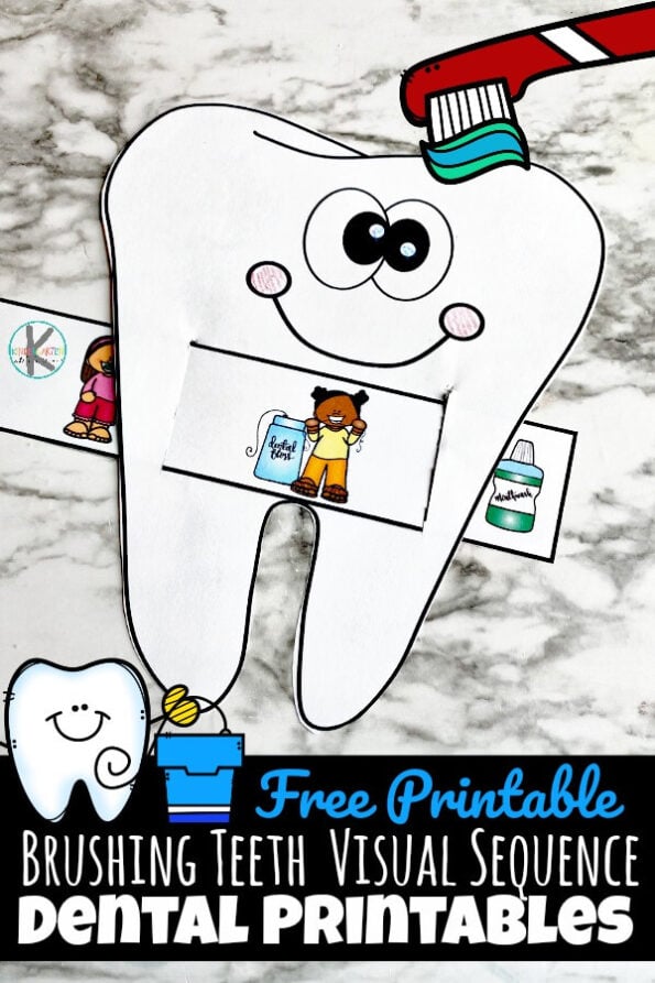 🦷 EASY Tooth Craft for Preschoolers (free template)