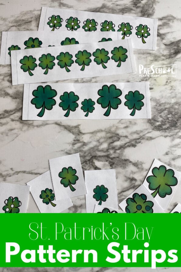 🍀 Clover Pattern St Patrick Day Math Activities for Preschoolers