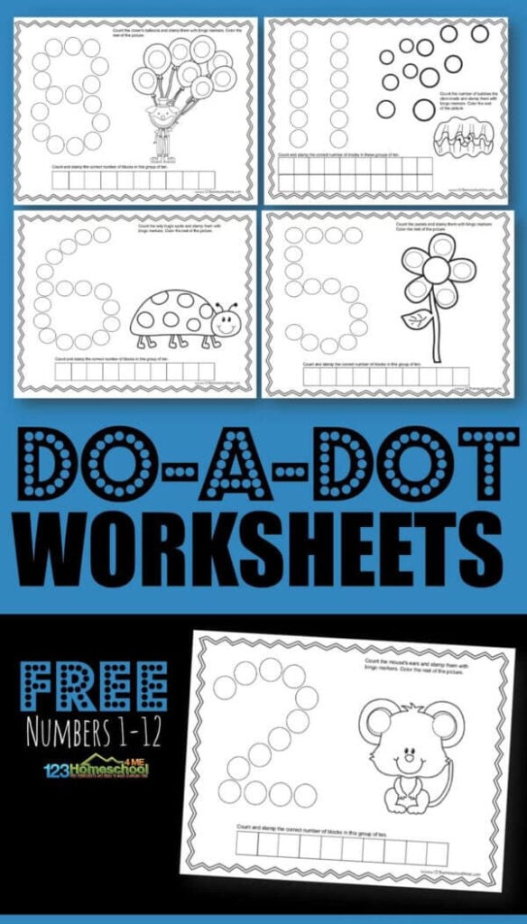 Shape Do-a-Dot Printables - Free Preschool Bingo Marker Worksheets!