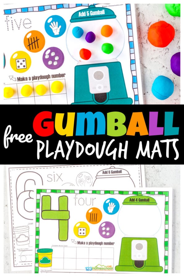 🌼 FREE Printable Flower Shape Playdough Mats