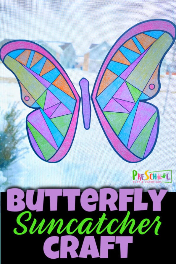 🦋 EASY Butterfly Suncatcher Craft w/ FREE Printable