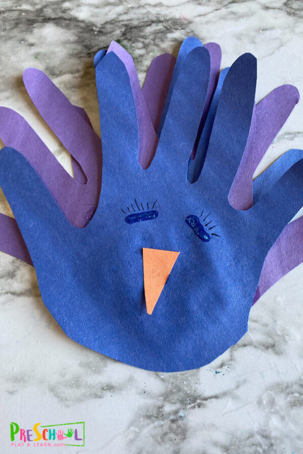 🦚 Cute Handprint Peacock Craft for Kids
