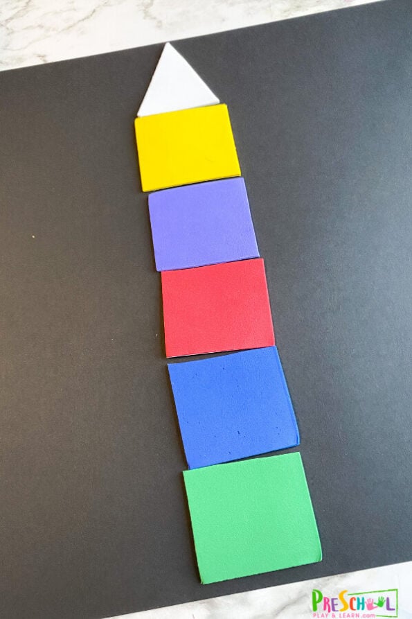 🚀 Space Name Craft for Preschoolers