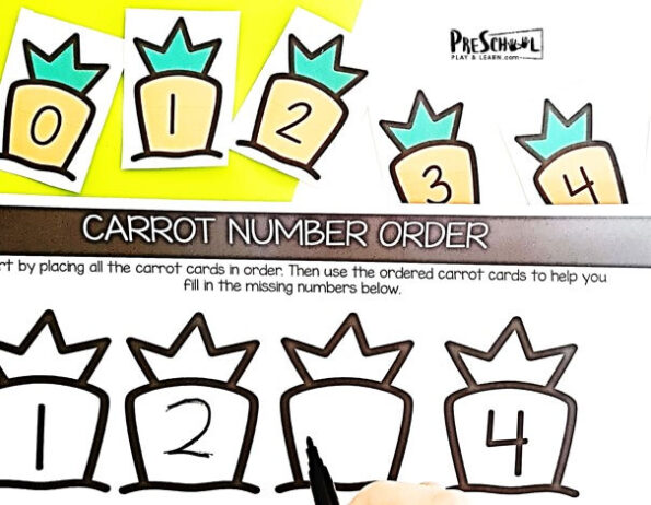 🥕 FREE FREE PRintable Spring Carrot What Numbers Comes Next Activity