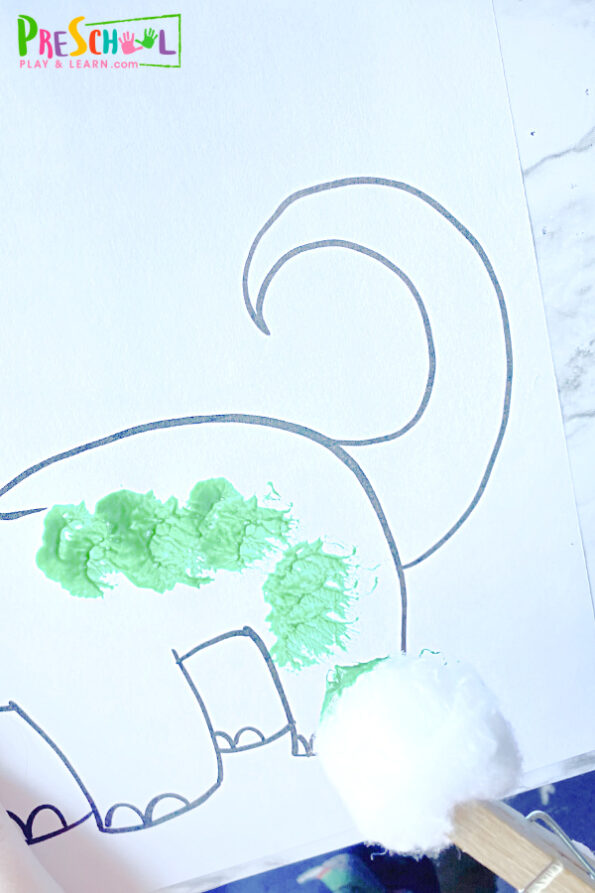 Dinosaur Art Paintings for Preschoolers - Activity with FREE Printable ...