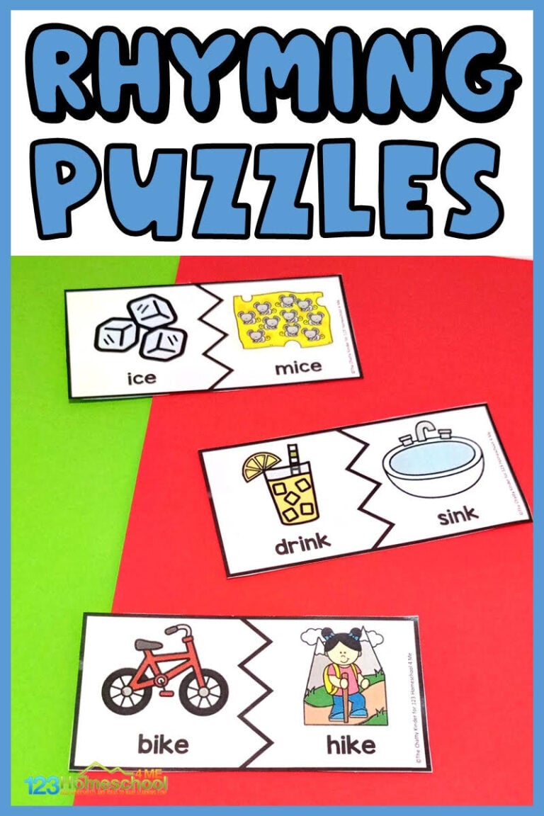 FREE Printable Winter Rhyming Words Worksheets