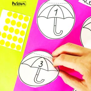 FREE FREE Printable Raindrop Spring Counting Activities for Preschoolers
