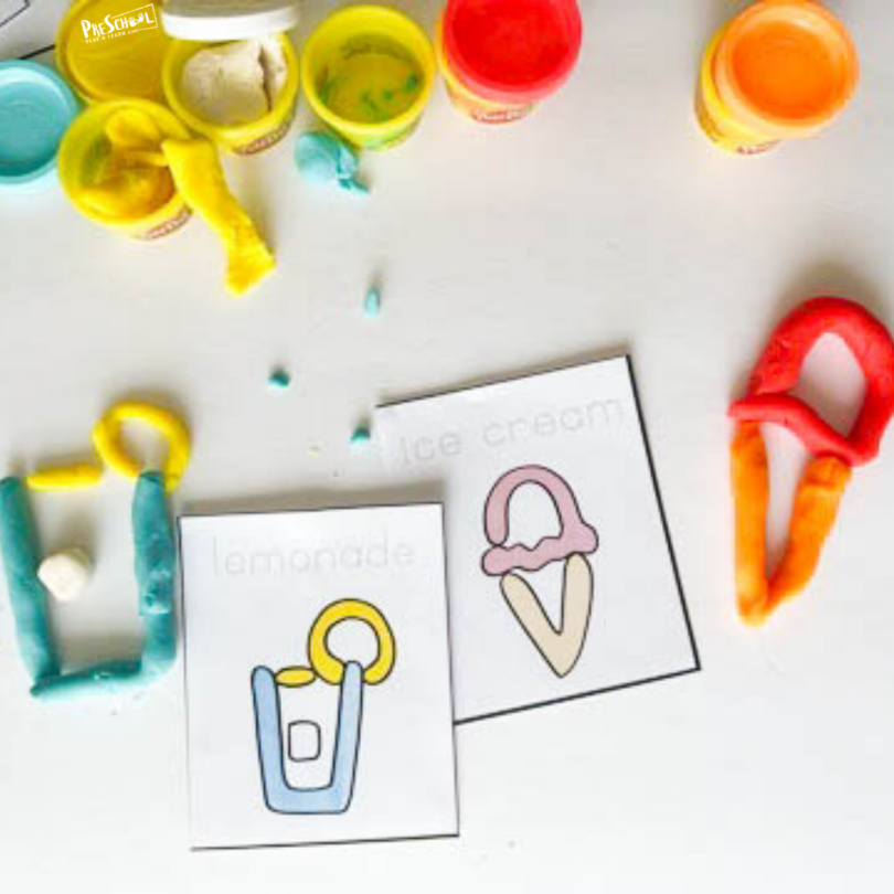 FREE Summer Playdough Mats Activity for Preschoolers