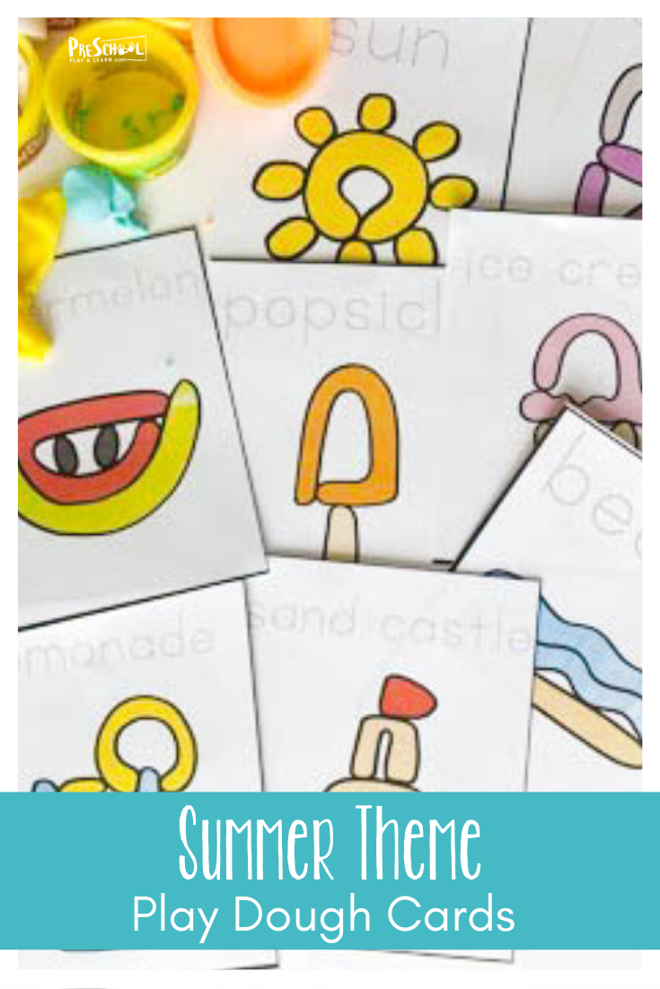 FREE Summer Playdough Mats Activity for Preschoolers