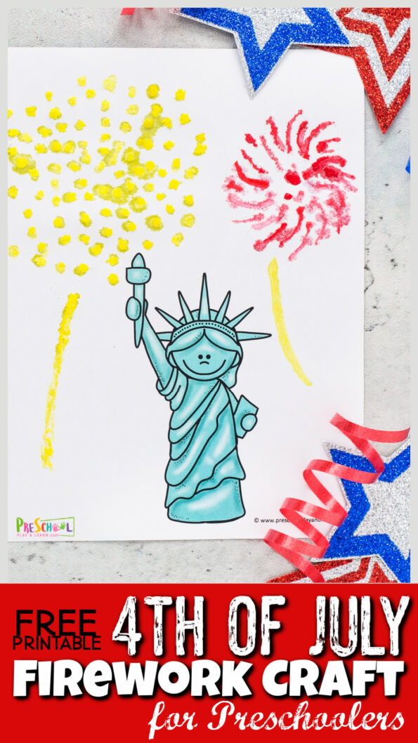 4th of July Firework Craft for Preschoolers (with free printables)