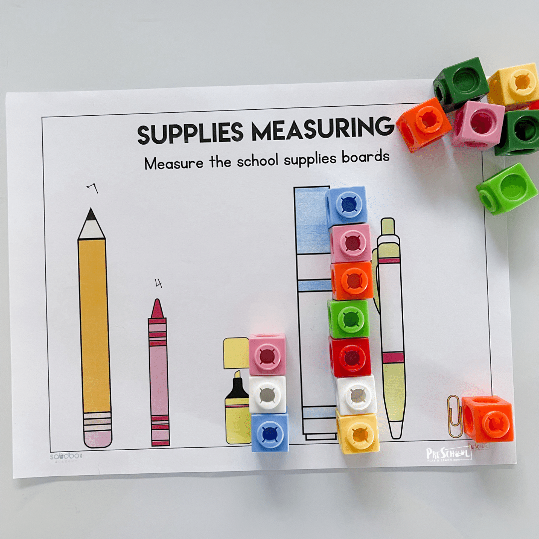 📏 FREE Back to School Worksheet Preschool Measurement Activities