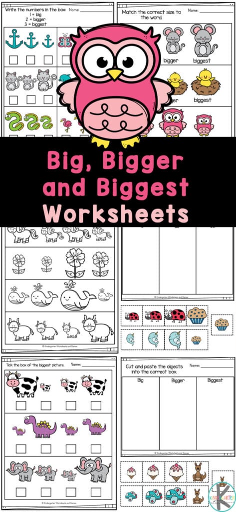 Big and Small Concept Activities with FREE Math Worksheet