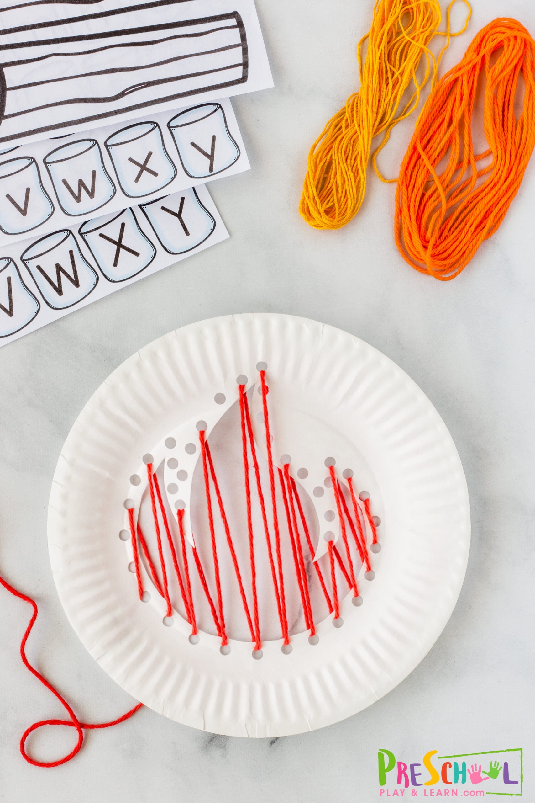 🔥 Camping Name Craft for Preschool Kids - Free Printable Template