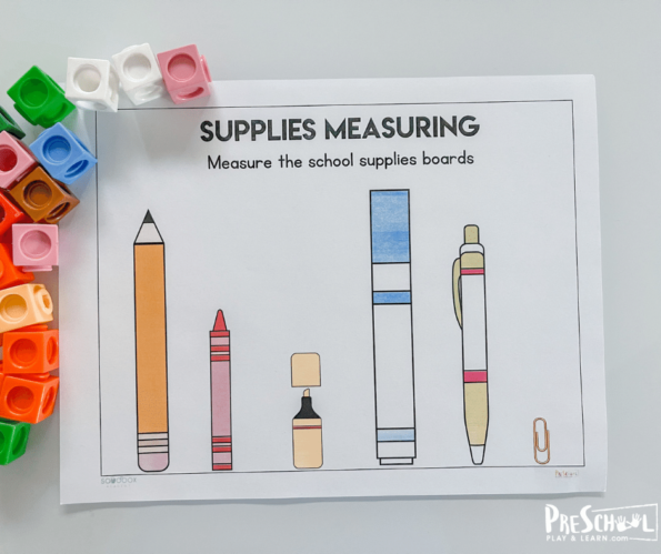 📏 FREE Back to School Worksheet Preschool Measurement Activities