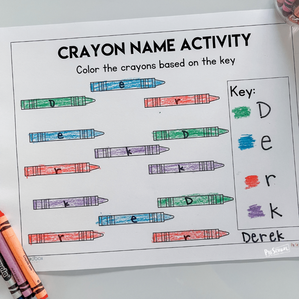 I Spy Colors - FREE Pritnable Crayon Preschool Worksheets