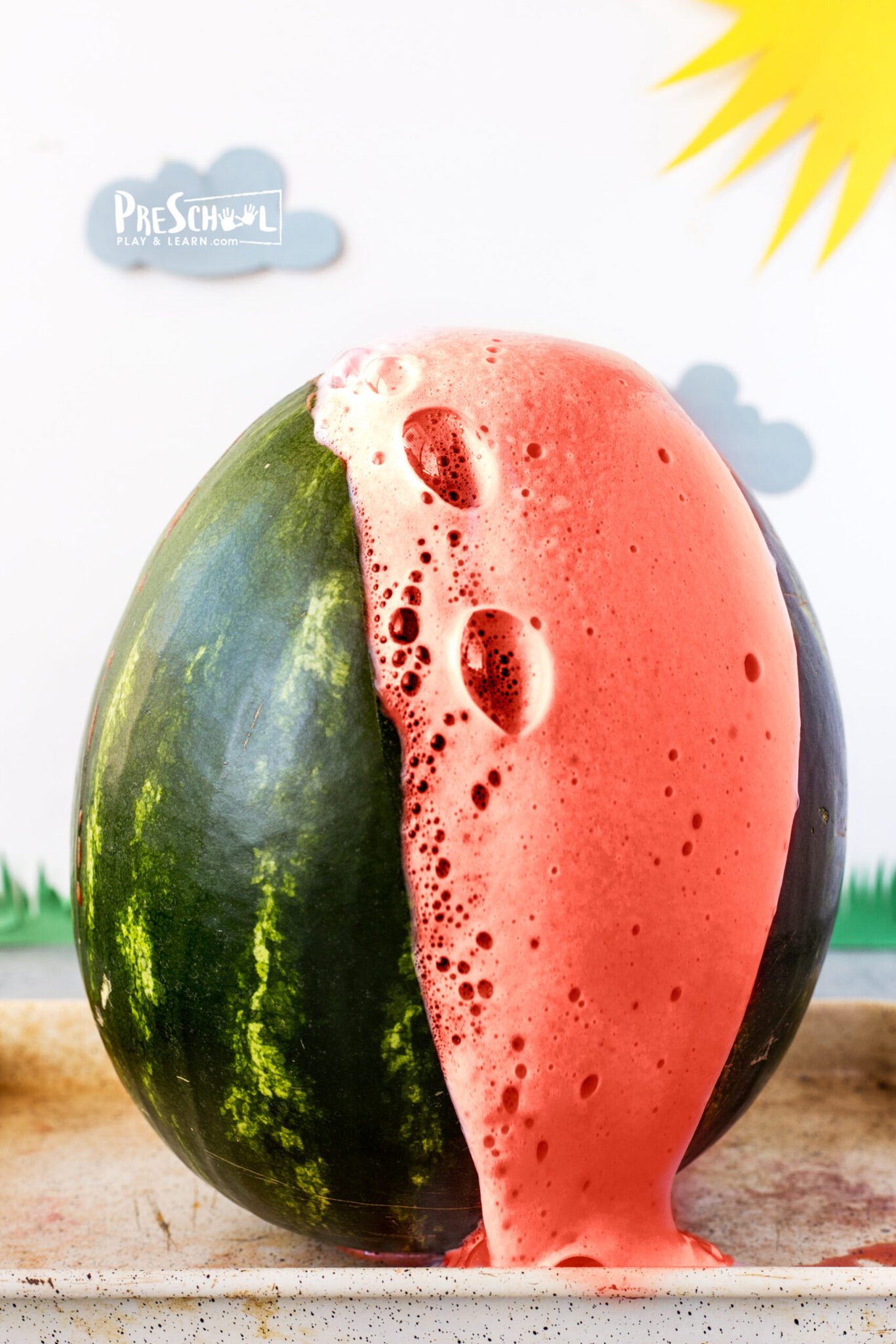 🍉 Watermelon Volcano Experiment - Summer Activity for Preschoolers