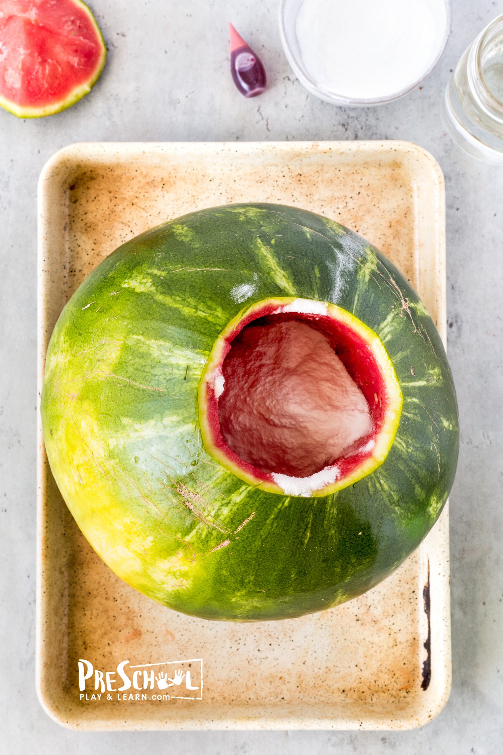 🍉 Watermelon Volcano Experiment - Summer Activity for Preschoolers