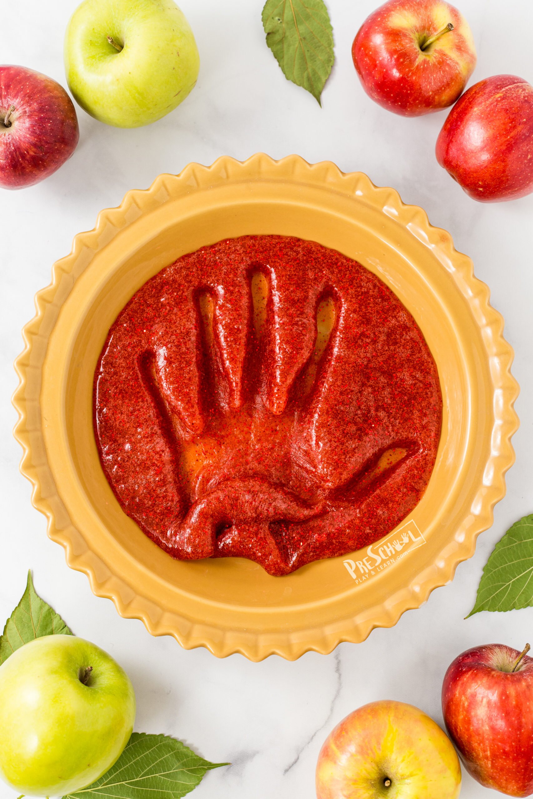🍎🥧 Apple Pie Slime Activities for Preschoolers