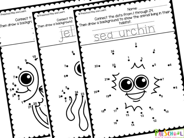 🦝 FREE Animal Dot to Dot Printable Worksheets