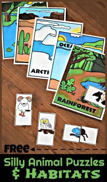🐢 Animals with their Babies Names Printable Puzzle Activity for Kids