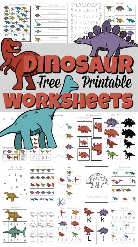 FREE FREE Printable Find the Letter Dinosaur Alphabet Worksheets