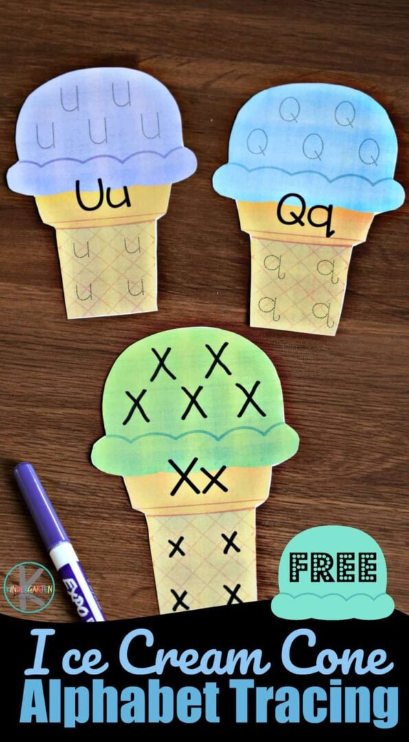 FREE Ice Cream Alphabet Printables - Summer Activities for Preschool