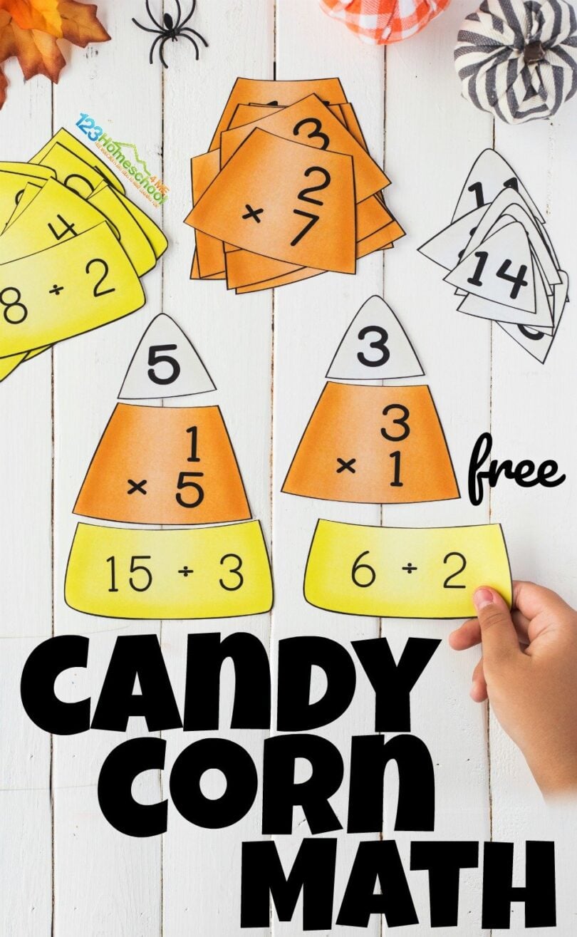 Halloween Candy Corn Pattern Worksheets for Preschoolers