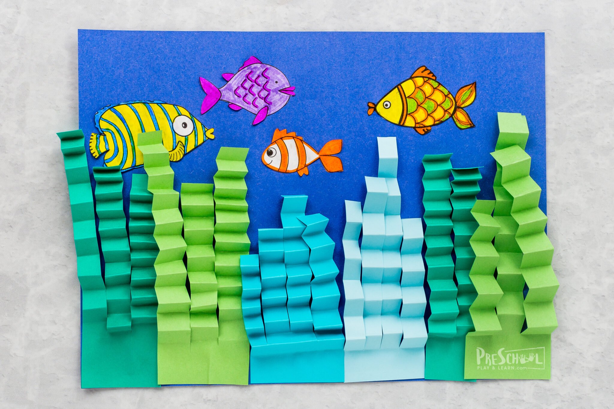 🐠 Super Cute Printable Paper Fish Craft for Preschoolers