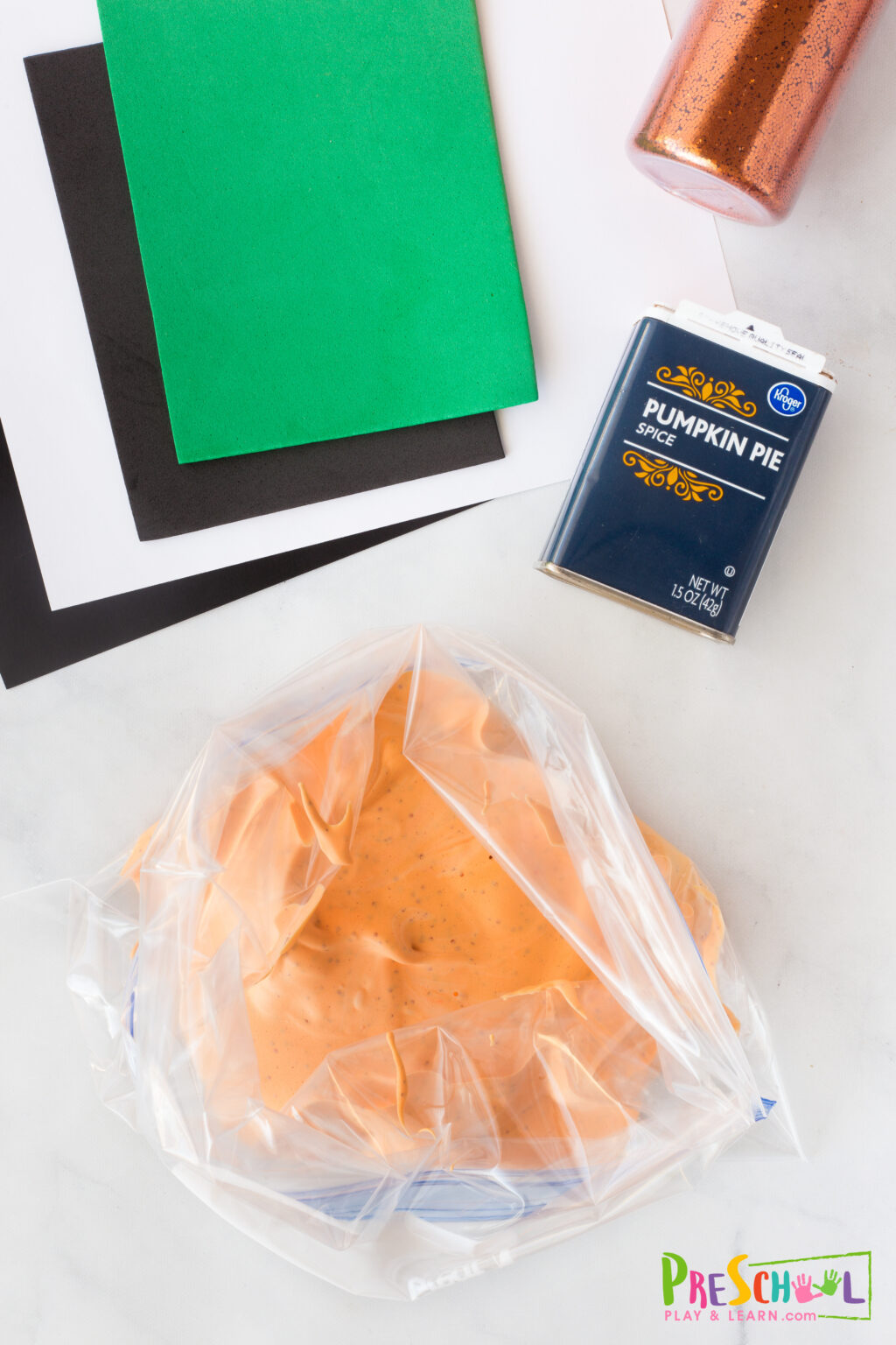 Scented Pumpkin Puffy Paint Craft for Fall