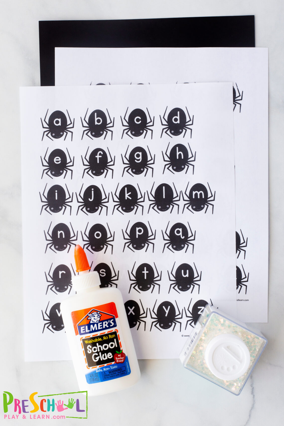 🕸️ Silly Spider Name Craft Activity for Preschoolers with FREE Printable