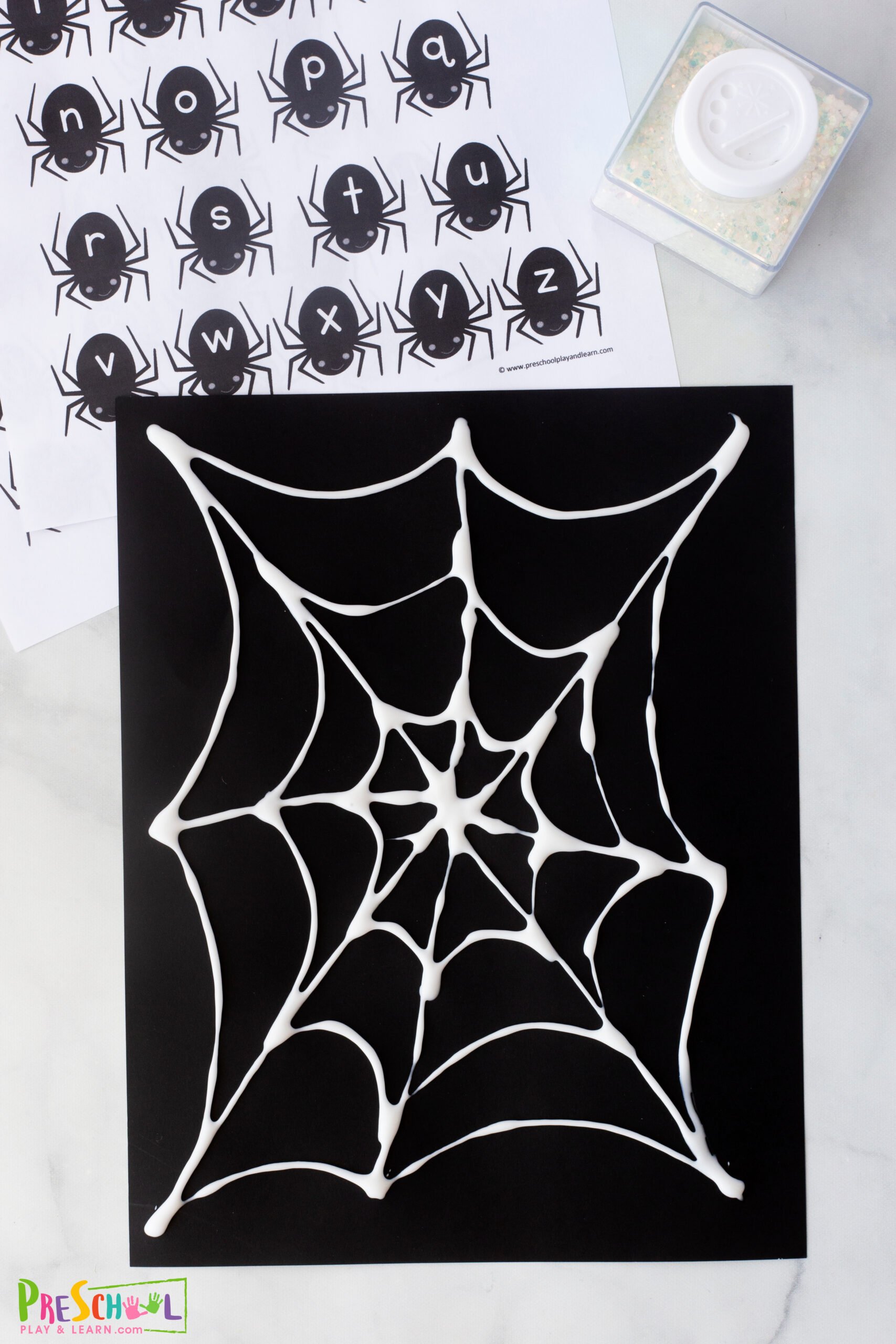 🕸️ Silly Spider Name Craft Activity for Preschoolers with FREE Printable