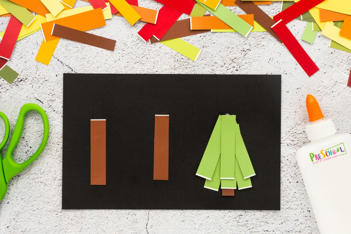 🌲 Paint Swatch Tree Craft for Preschoolers