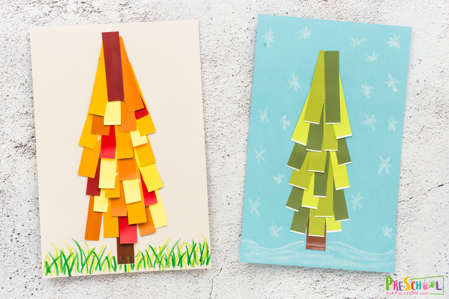 🌲 Paint Swatch Tree Craft for Preschoolers