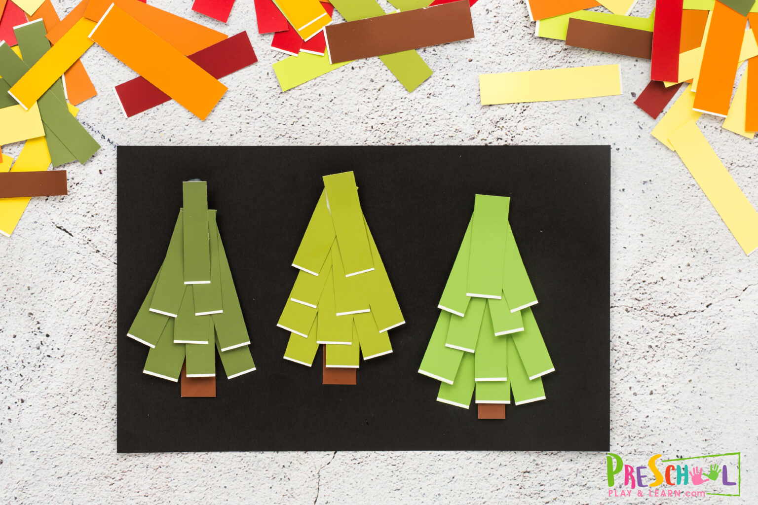 🌲 Paint Swatch Tree Craft for Preschoolers