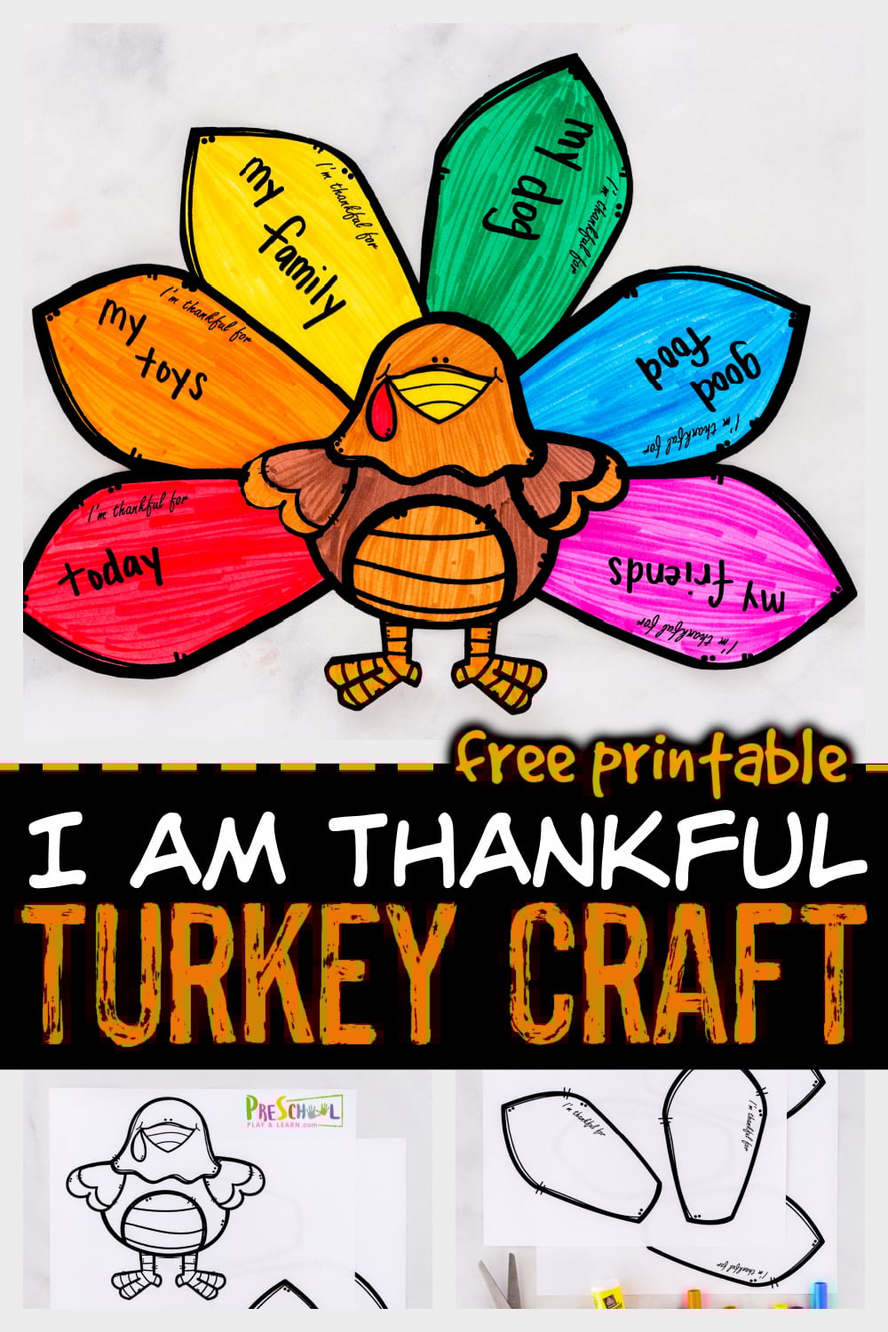🦃 EASY Turkey Toilet Paper Roll Craft
