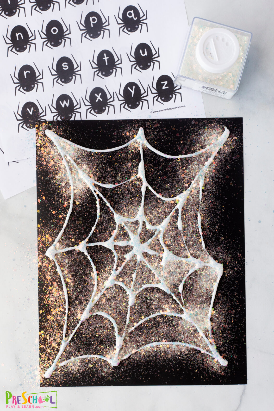 🕸️ Silly Spider Name Craft Activity for Preschoolers with FREE Printable