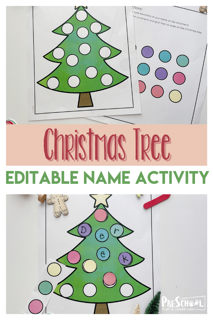 🎄 Christmas Name Craft and Activity for Preschoolers
