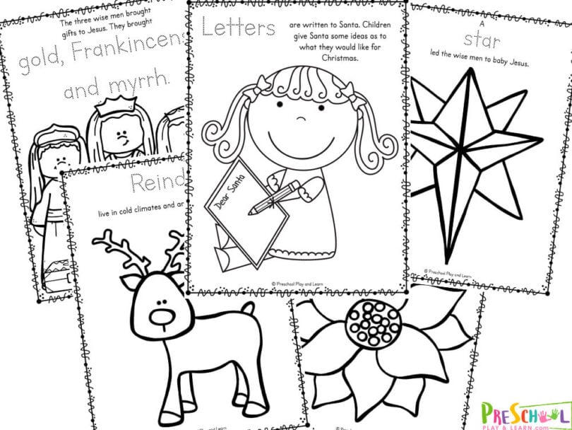 🎄 FREE Printable December Holiday Coloring Pages for Kids