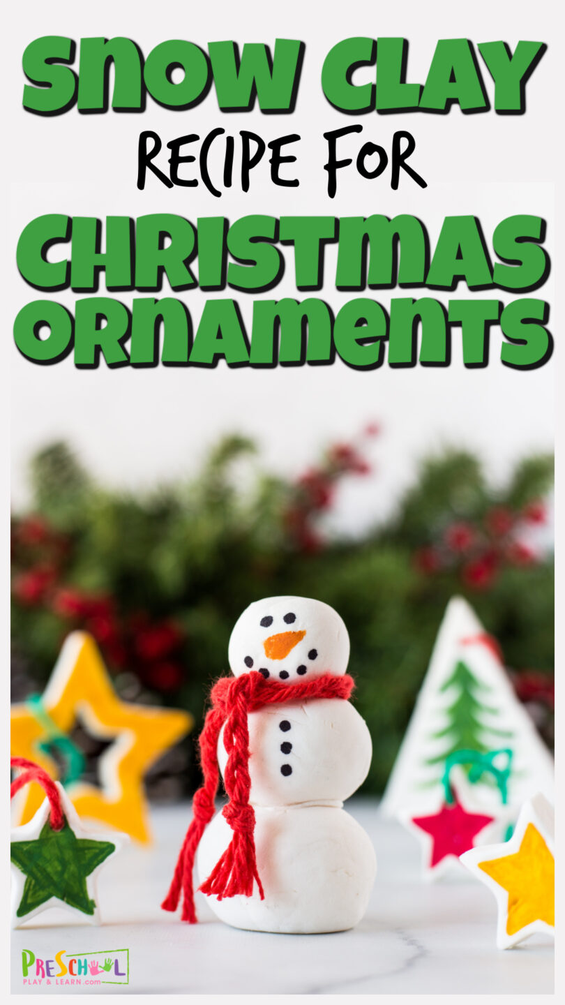 🎄 How Do you Make EASY Snow Clay for Christmas Ornaments