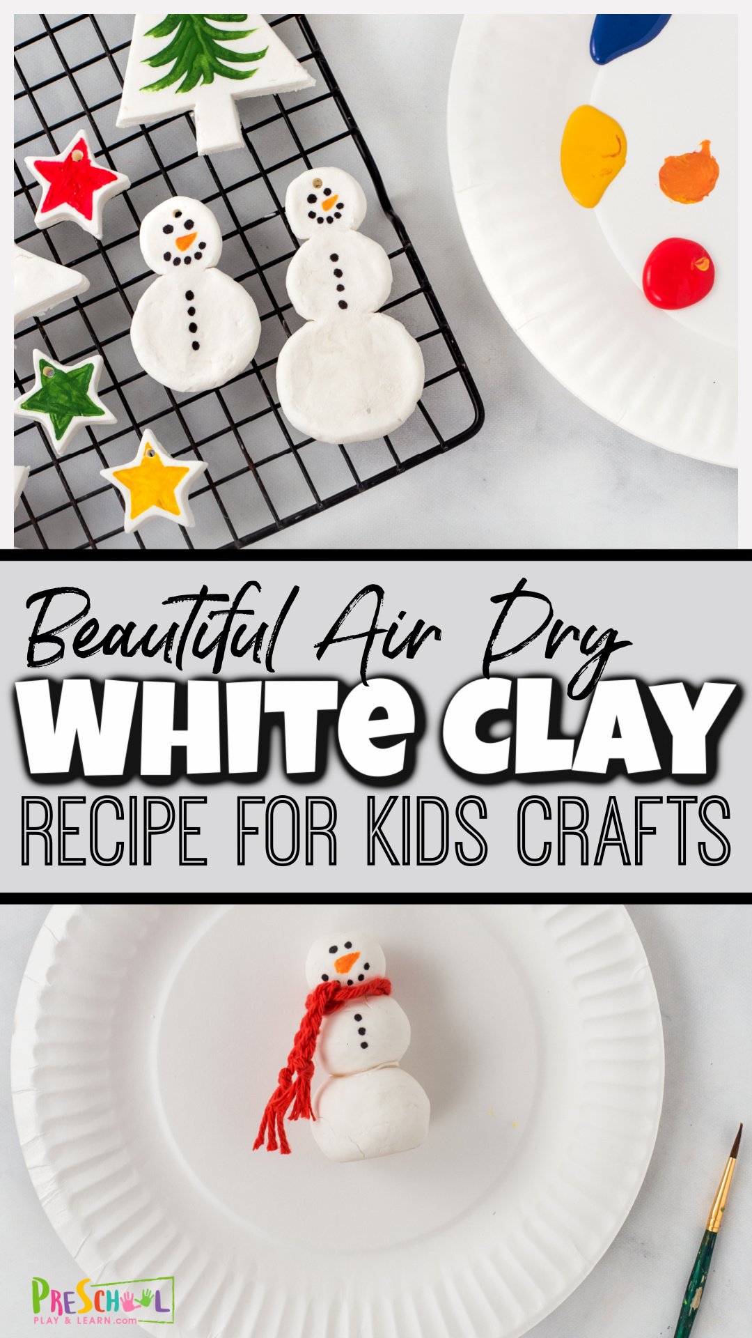 🎄 How Do you Make EASY Snow Clay for Christmas Ornaments