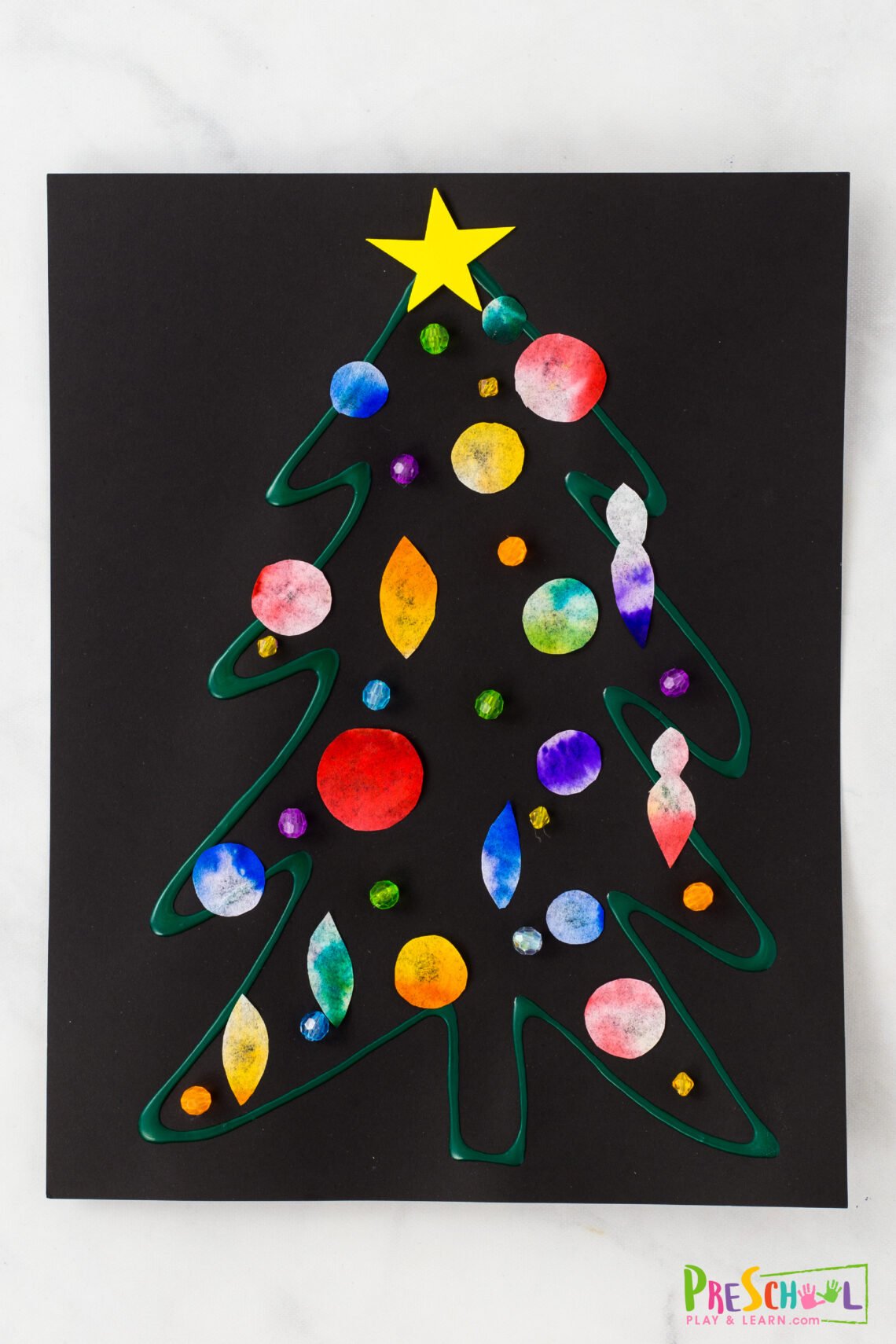 🎄 Beautiful Chromatography Christmas Tree Science Craft for Preschoolers