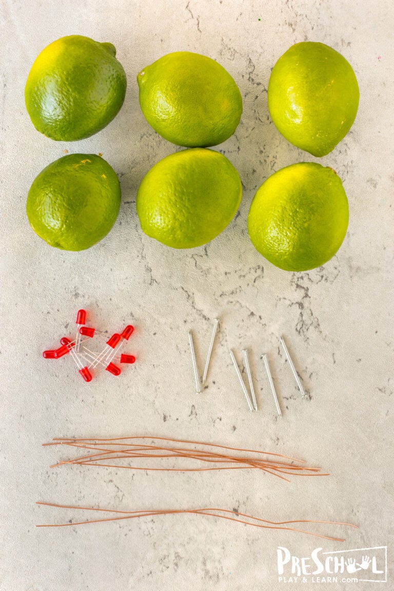 🎄 Christmas Lime Battery Electricity Experiment for Preschoolers
