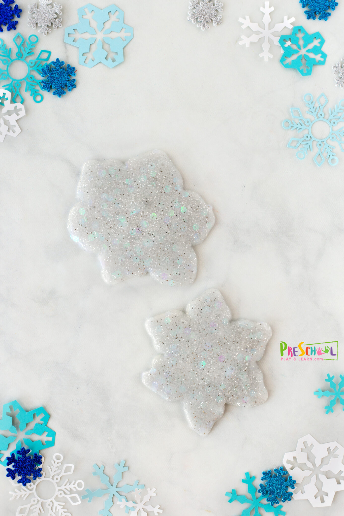 ⛄ Winter Snow Slime Recipe Activity for Kids